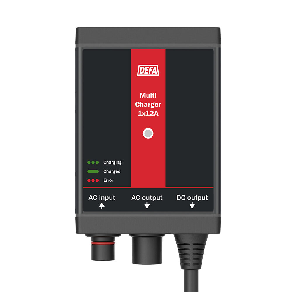 MultiCharger 1x12A • Effektiv fastmontert batterilader • DEFA