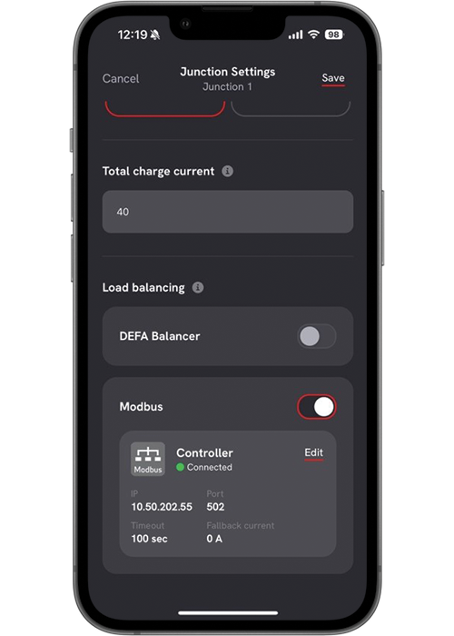 How to enable Modbus • Configure and handover DEFA Power